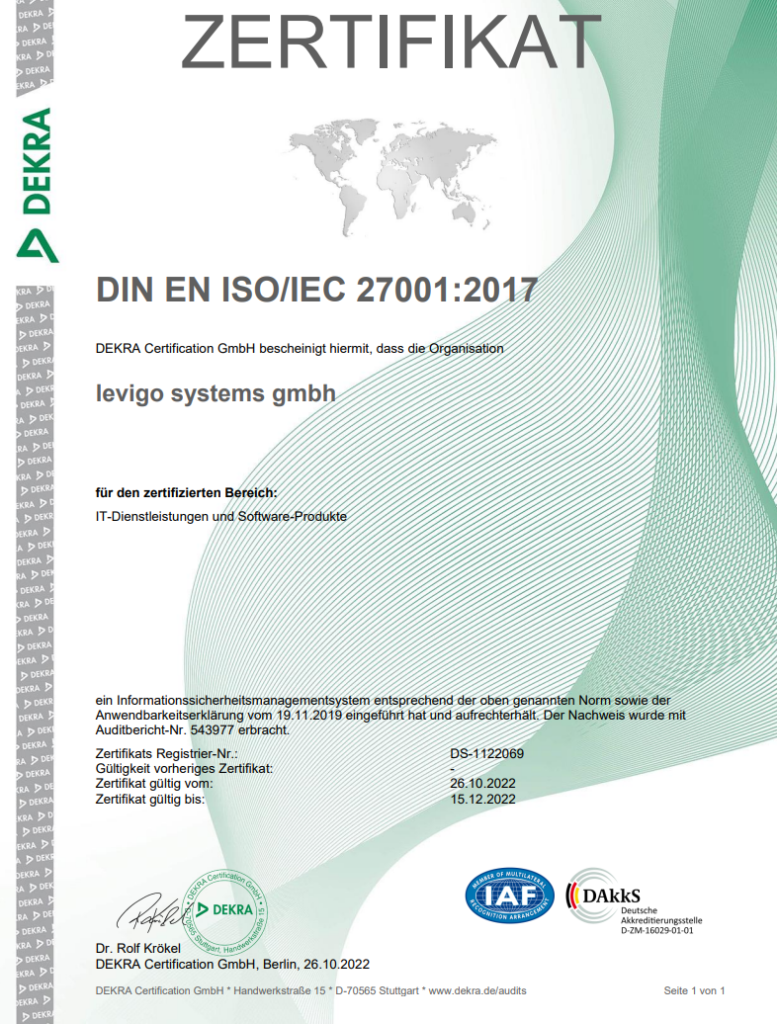 Zertifizierungen - levigo gruppe